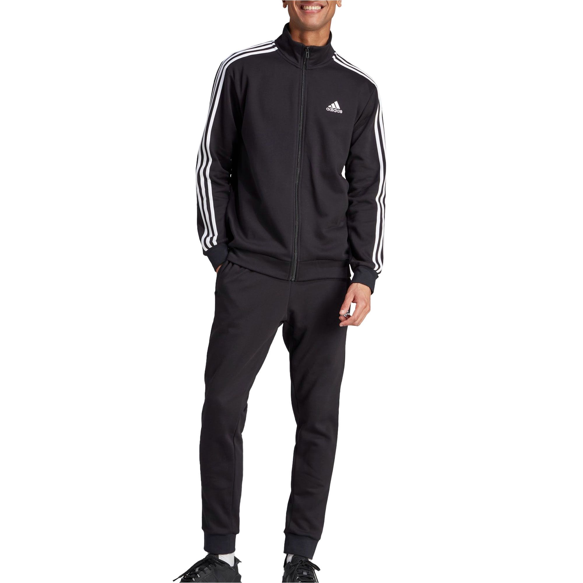 Adidas Basic 3-Stripes Fleece Tracksuit Men | Plutosport