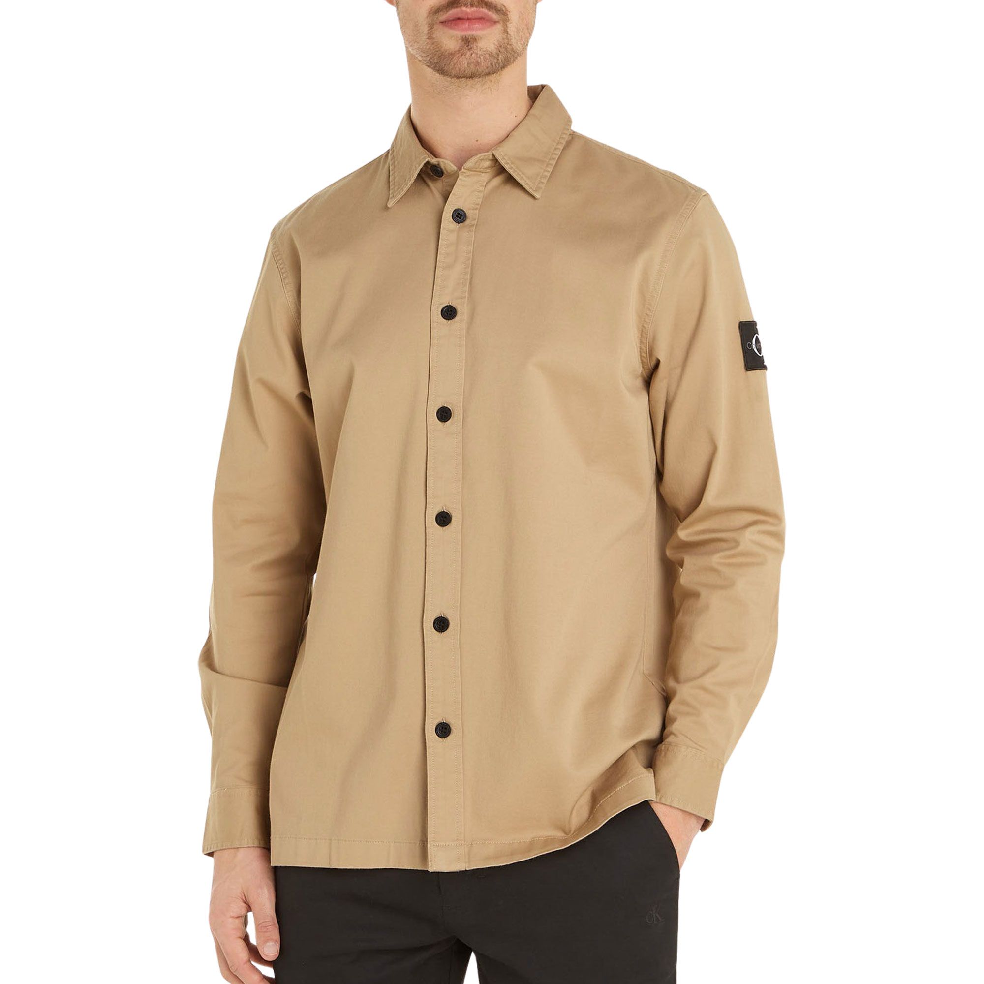 Calvin Klein Monologo Badge Overhemd Heren | Plutosport