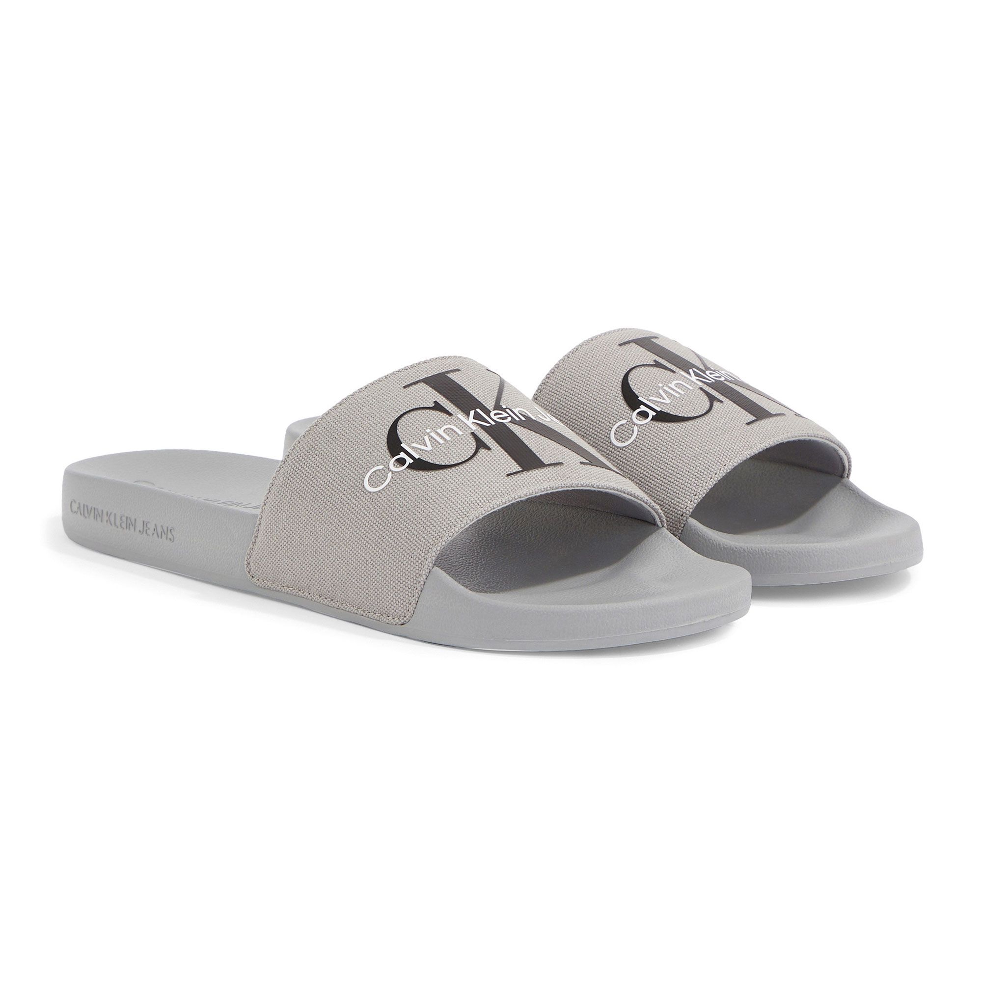 Calvin Klein Slide Monogram Slippers Heren | PlutoSport