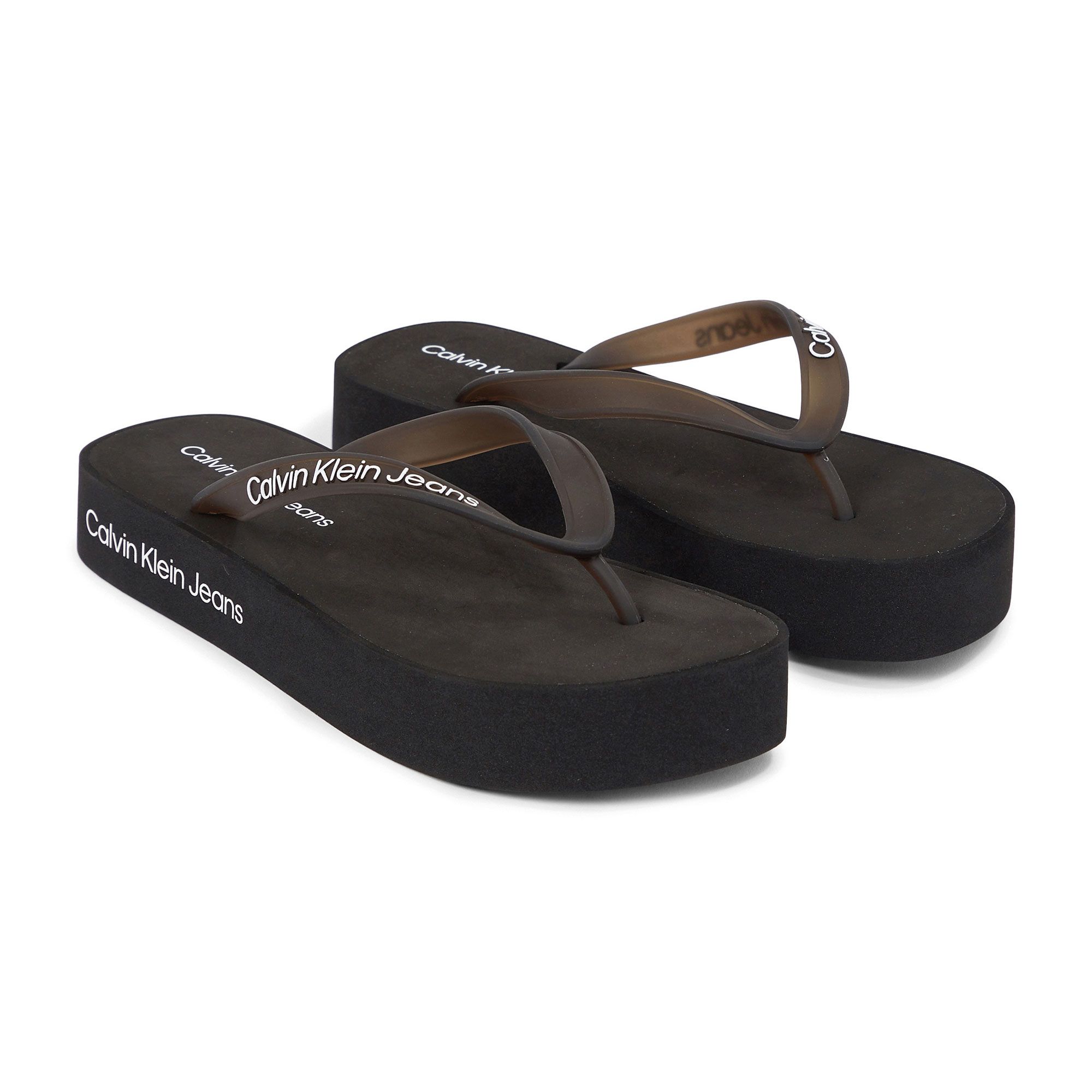 Calvin Klein Flatform Logo Slippers Damen | Plutosport