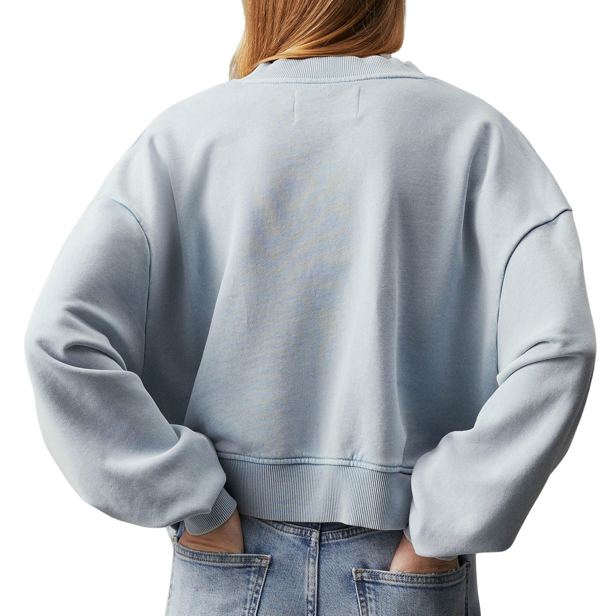 Calvin Klein Woven Label Washed V-neck Sweater Dames | PlutoSport