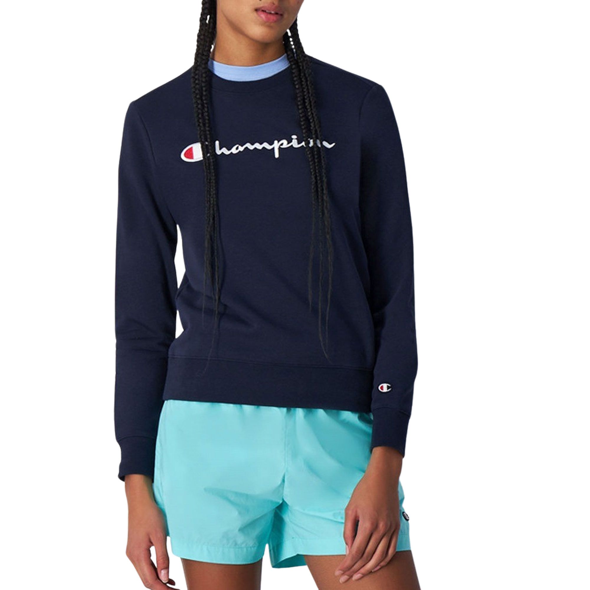 Champion Embroidered Big Script Logo Sweater Dames | PlutoSport