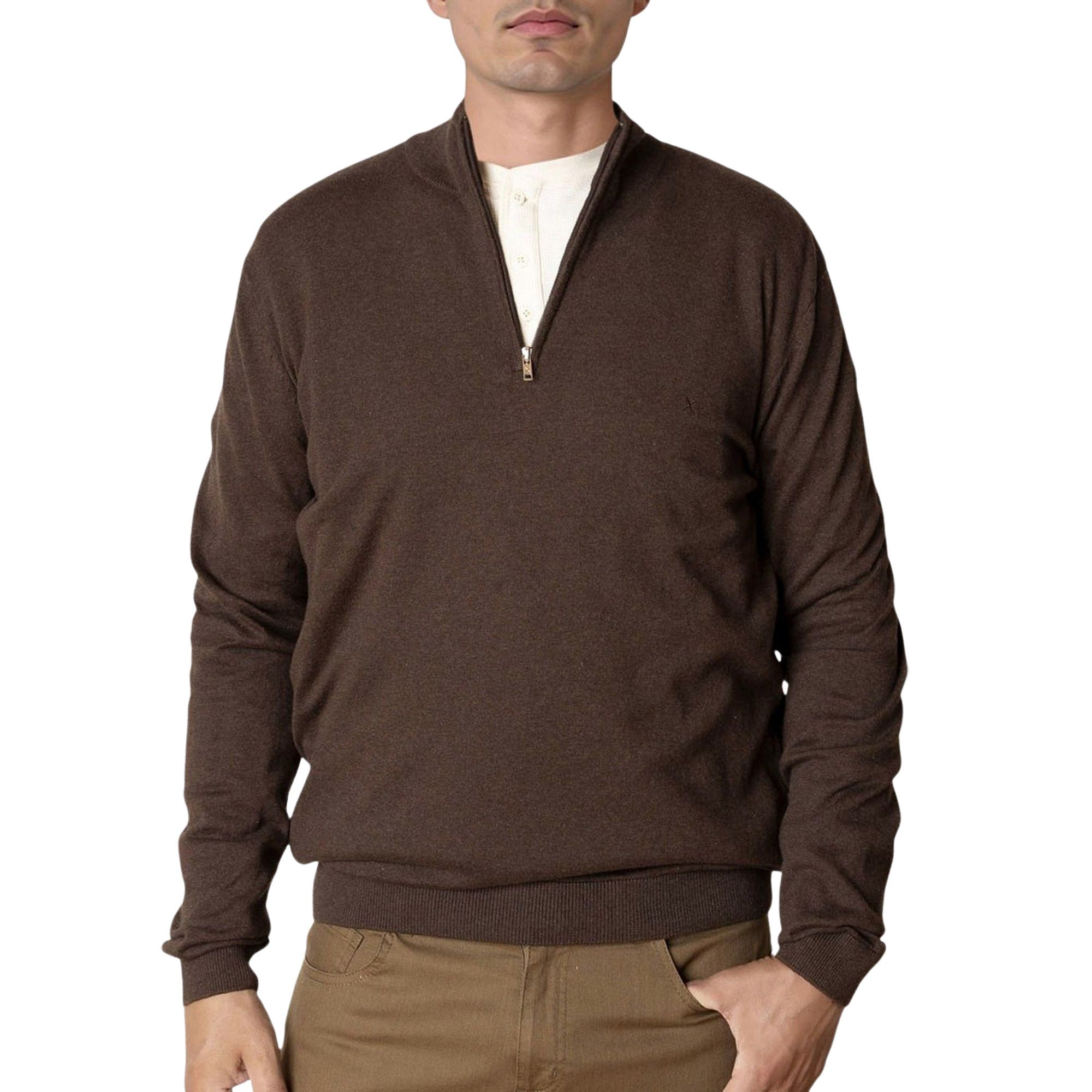 Clean Cut Copenhagen Claude Half Zip Knit Sweater Men | Plutosport