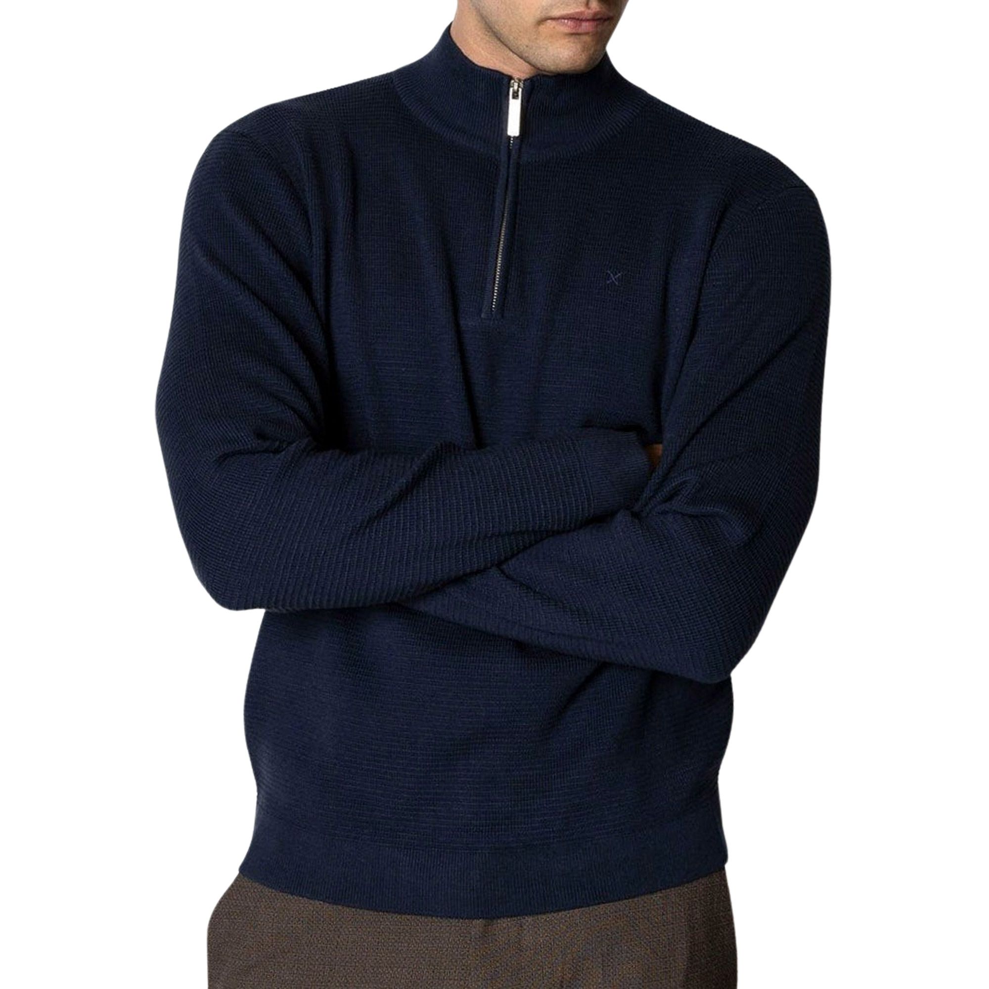 Clean Cut Copenhagen Oscar Knit Half Zip Sweater Heren | PlutoSport