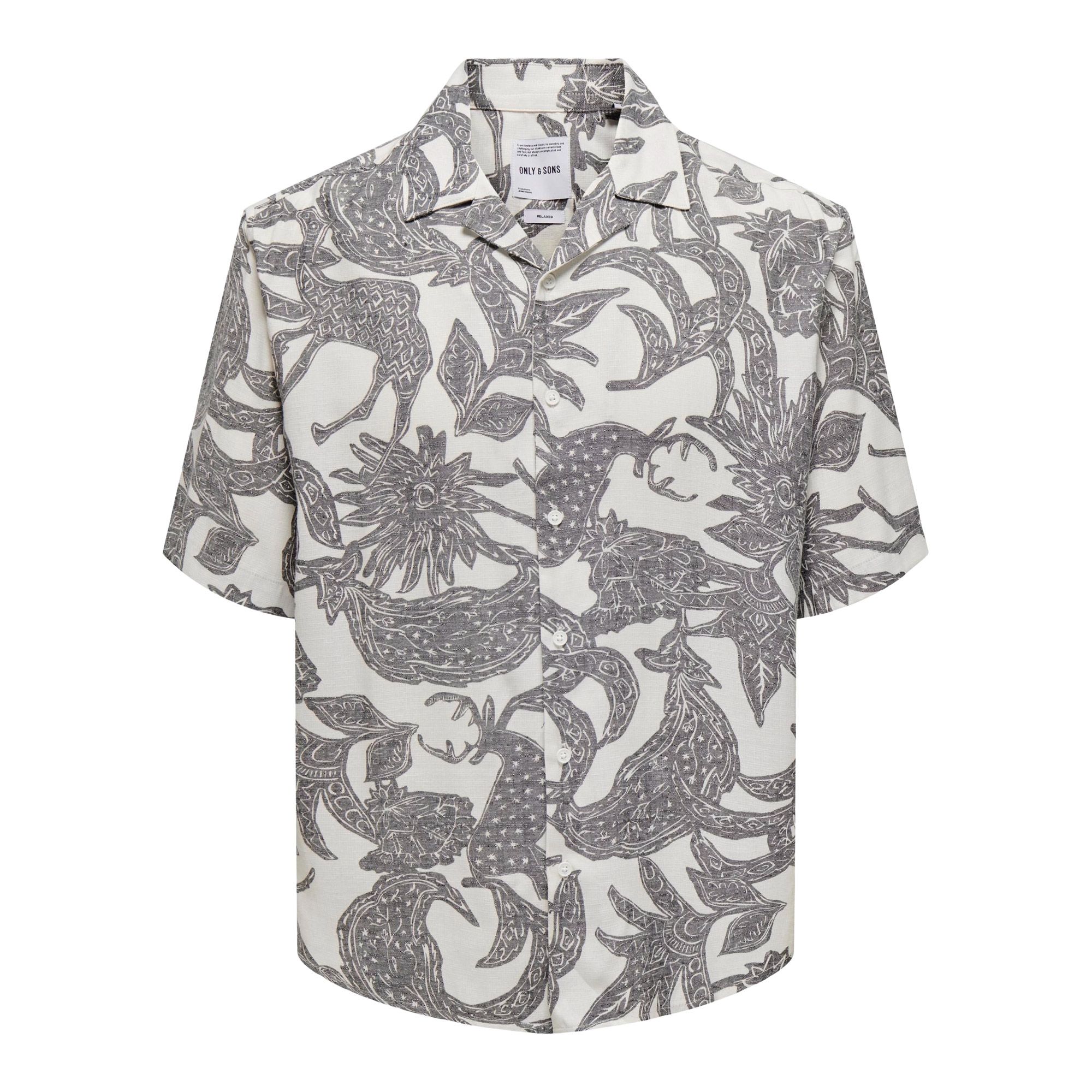 Only & Sons Den Life RLX Graphic AOP Overhemd Heren | Plutosport