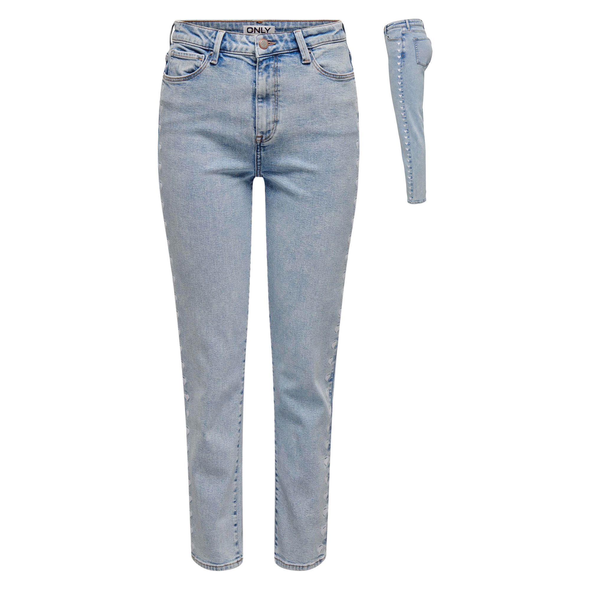 Only Emily Stretch High Waist Hearts Jeans Dames | Plutosport