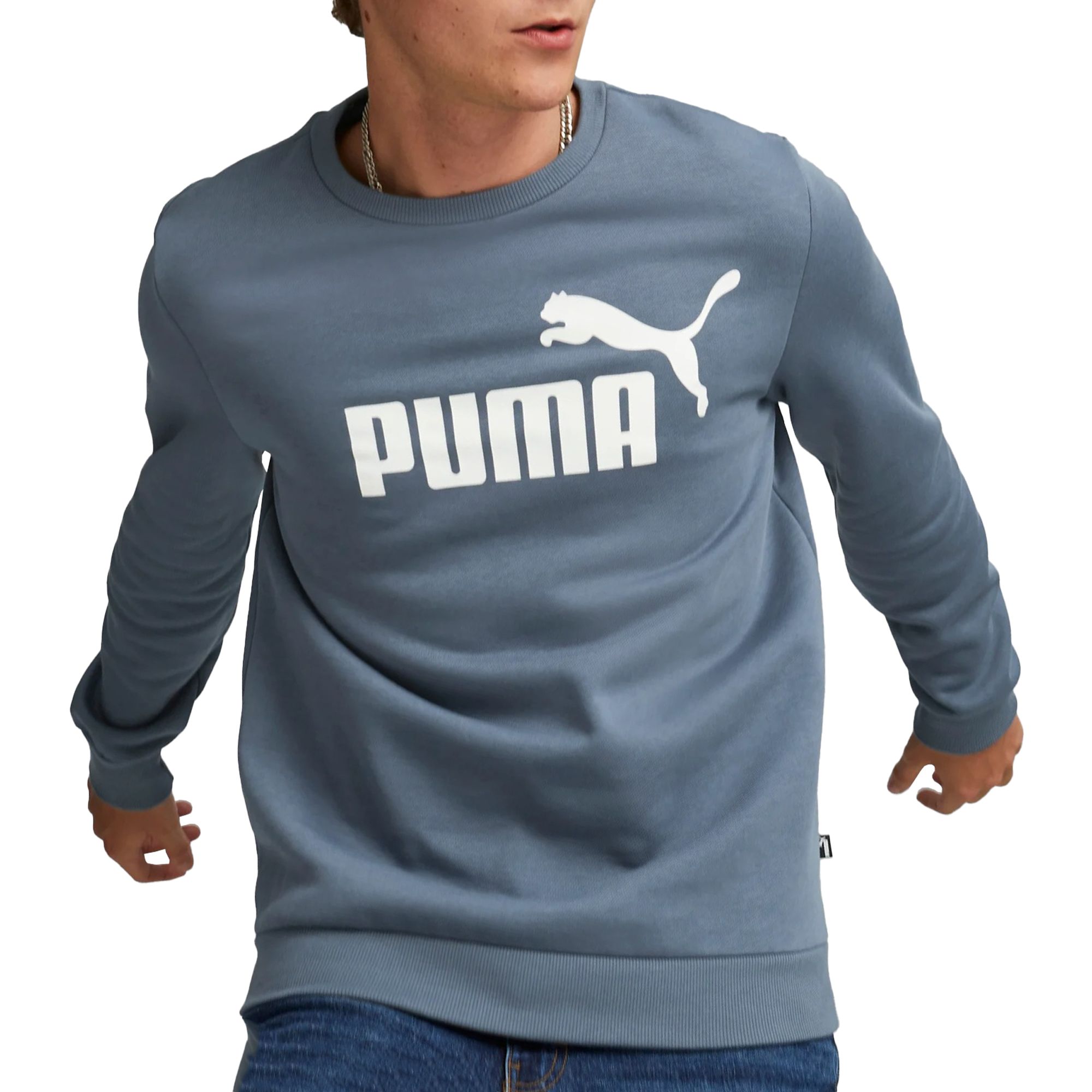 Puma Essential Big Logo Crew Sweater Heren | Plutosport